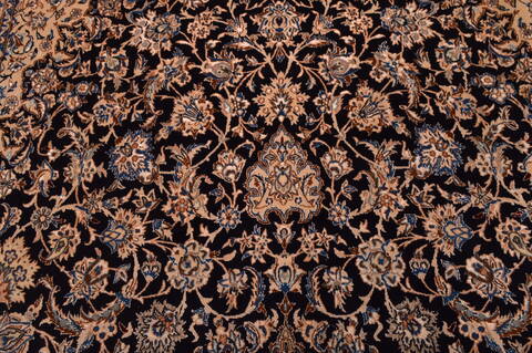 Persian Nain Blue Rectangle 10x14 ft Wool Carpet 105891 | SKU 105891
