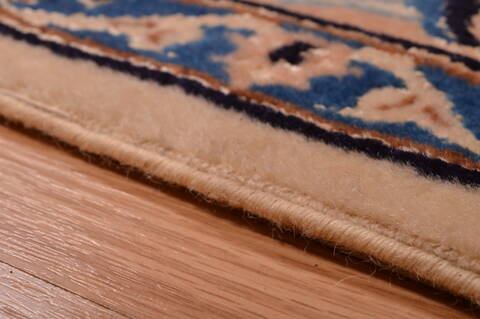 Persian Nain Blue Rectangle 10x14 ft Wool Carpet 105891 | SKU 105891
