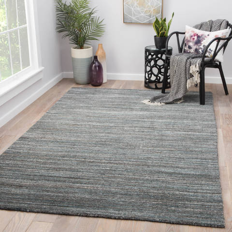 Jaipur Living Madras Grey Rectangle 9x13 ft Wool Carpet 118070 | SKU 118070