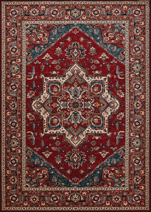 Couristan OLD WORLD CLASSIC Red Rectangle 8x11 ft Carpet 127620 SKU 127620